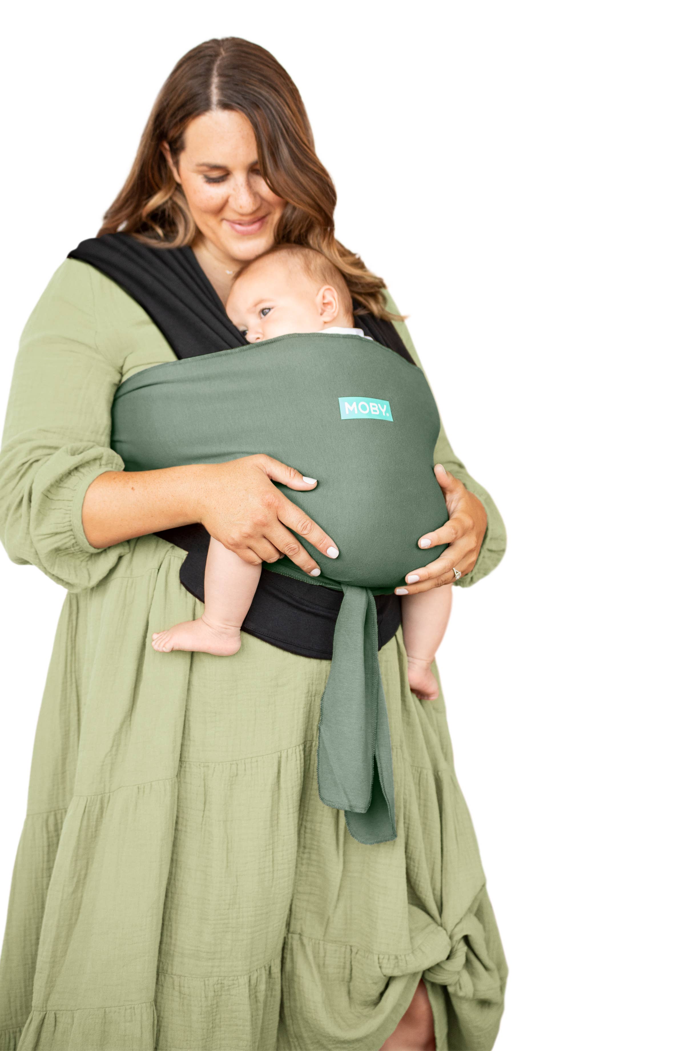 MOBY Easy Wrap Carrier - Olive/Onyx – Ele and Me Wells