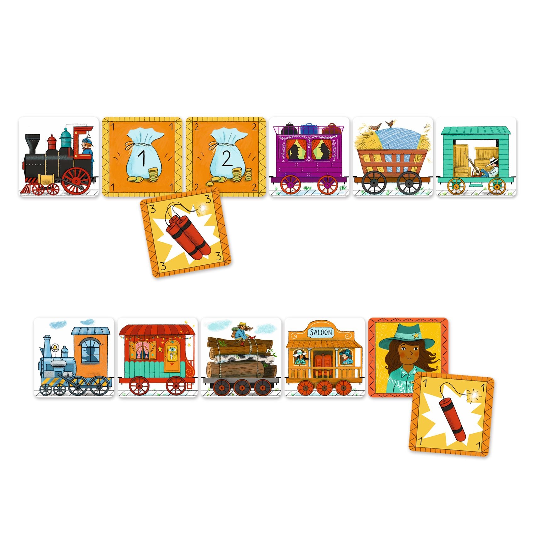 Djeco Golden Train Card Game – Ele and Me Wells